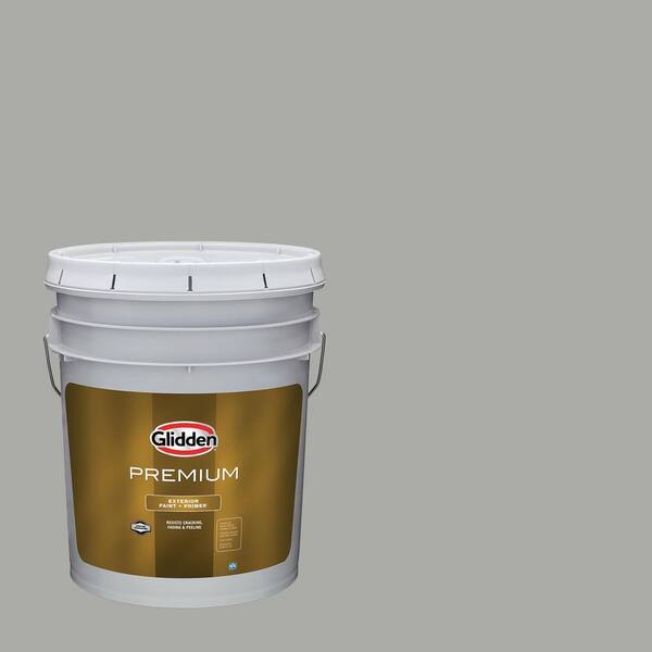 Glidden Premium 5 gal. PPG0997-4 Precipitation Flat Exterior Latex ...