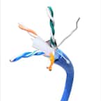 Southwire 1,000 ft. 23/4 Solid CU CAT6 CMR (Riser) Data Cable in Blue ...