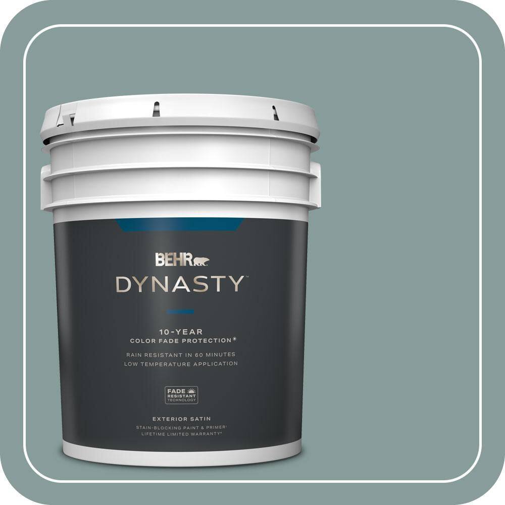 BEHR DYNASTY 5 gal. #PPU12-04 Agave Satin Enamel Exterior Stain ...