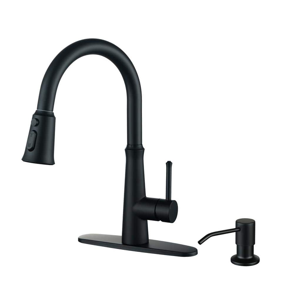 AVITAS Single Handle Pull Down Sprayer Kitchen Faucet with Deckplate ...