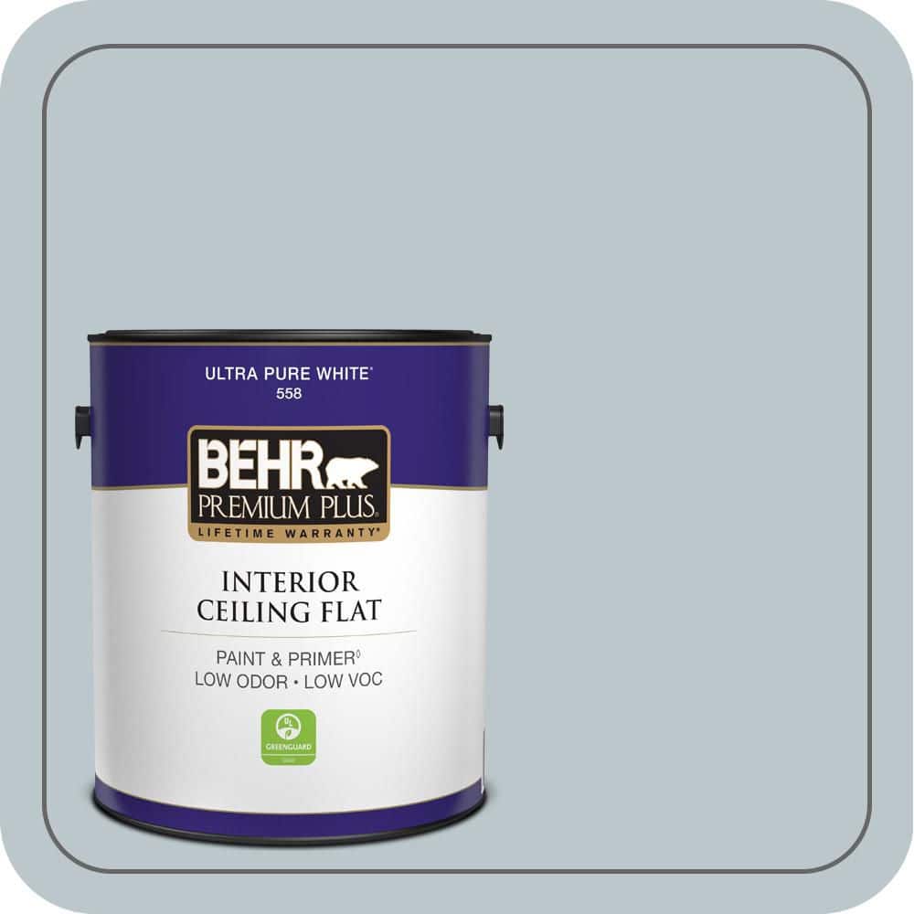 BEHR PREMIUM PLUS 1 gal. #PPH-42 Nautical Gray Ceiling Flat Interior ...
