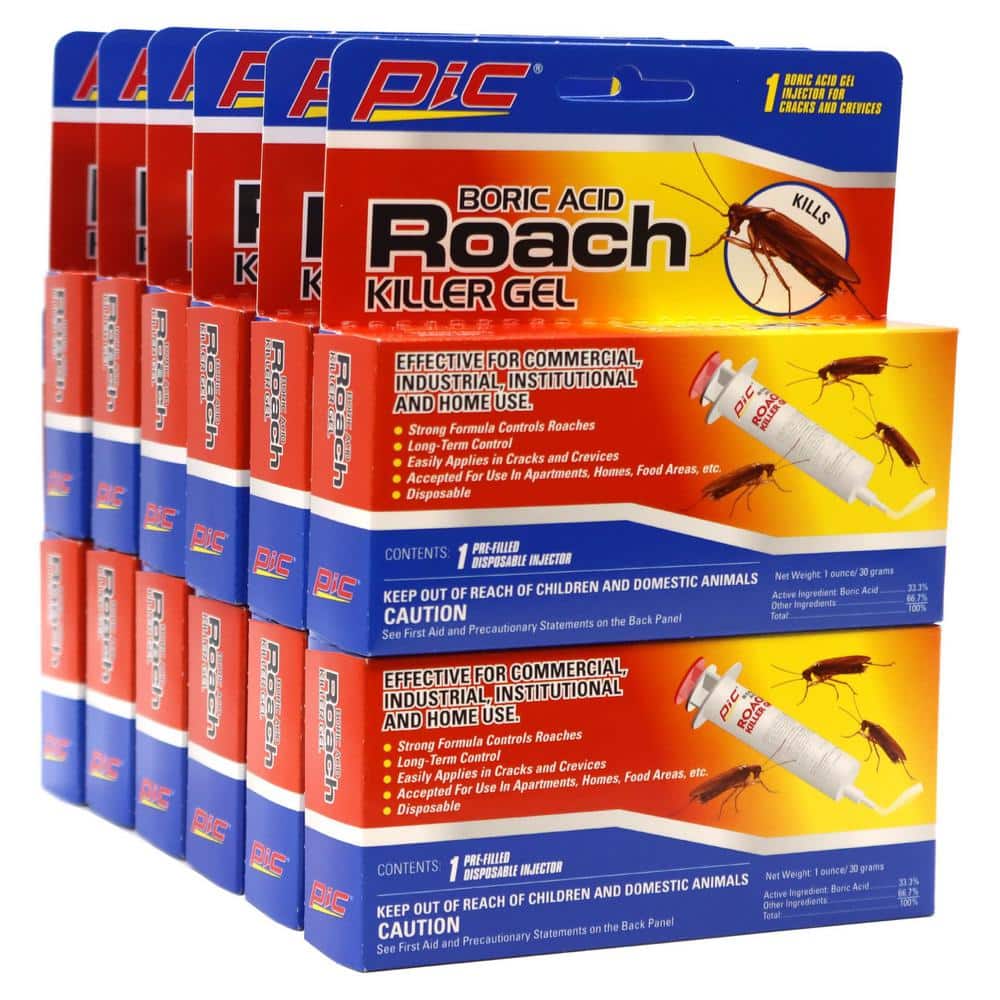 PIC Roach Control Gel Syringe 30 Grams Case Total Number of Syringes 12 GEL1 H The Home Depot