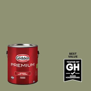 Glidden Premium 1 gal. PPG1125-5 Hemlock Satin Exterior Latex Paint ...