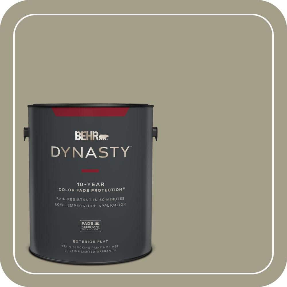 BEHR DYNASTY 1 gal. #PMD-57 Fossil Stone Flat Exterior Stain-Blocking ...