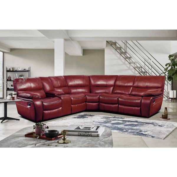 Red Sectional Reclining Sofa | Baci Living Room