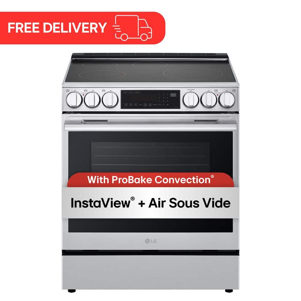 LG 30 in. 6.3 cu. ft. Smart 5-Element Induction Range in Stainless ...