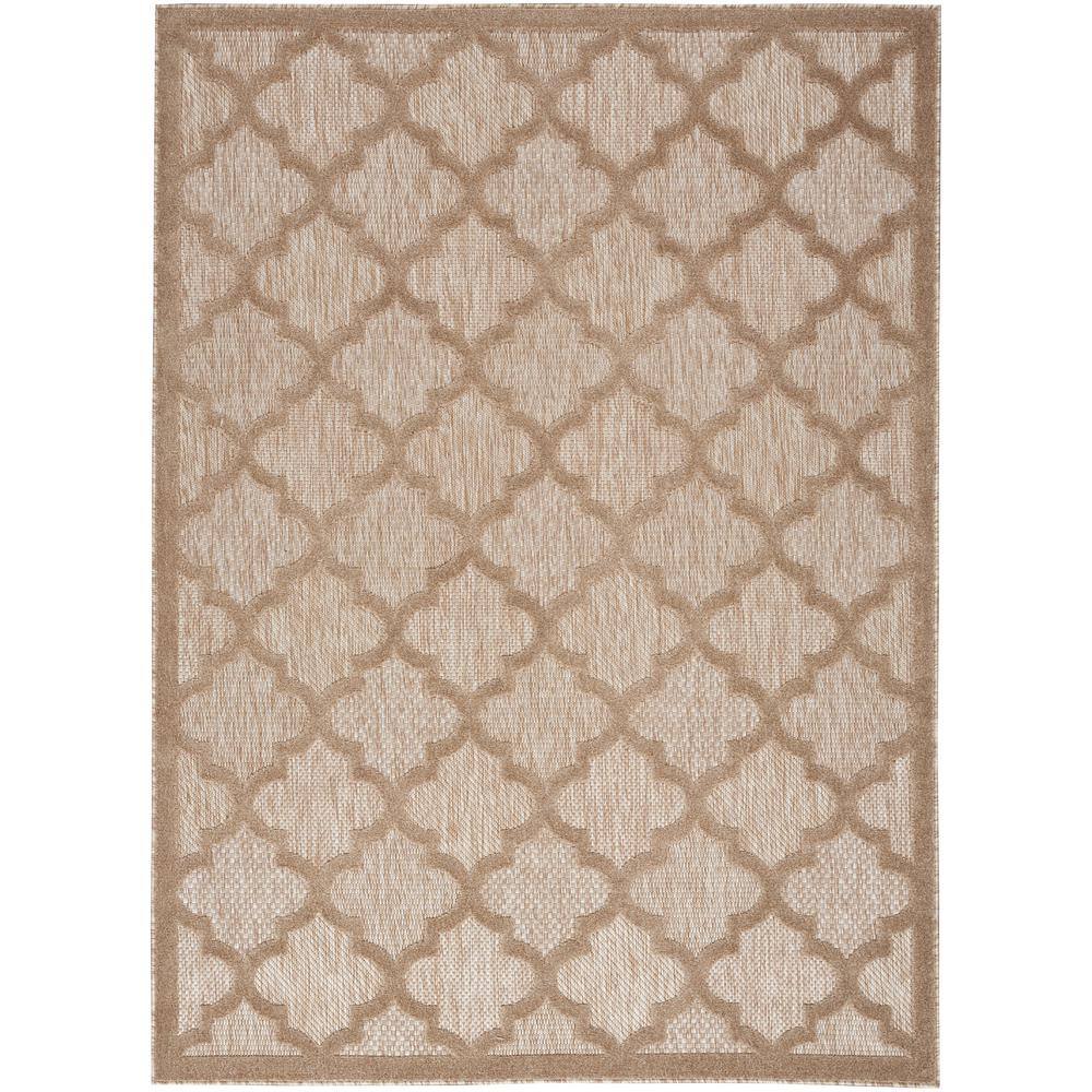 Nourison Easy Care Natural Beige 6 ft. x 9 ft. Geometric Contemporary ...