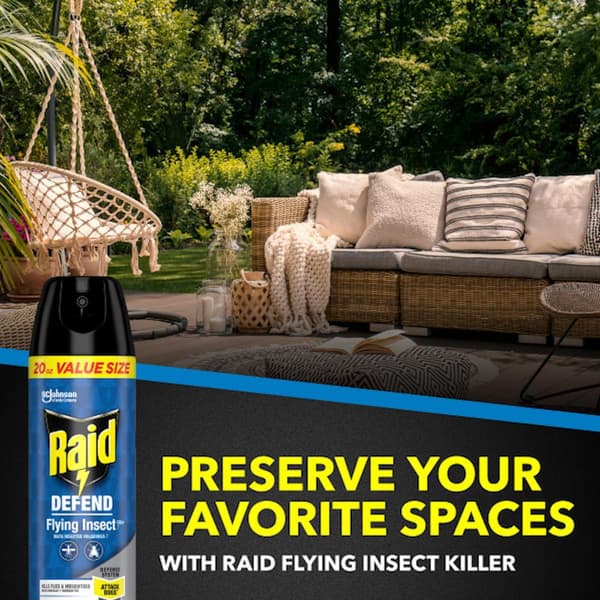 Raid Defend Flying Insect Killer 7, Flying Insect Spray Can, Outdoor ...