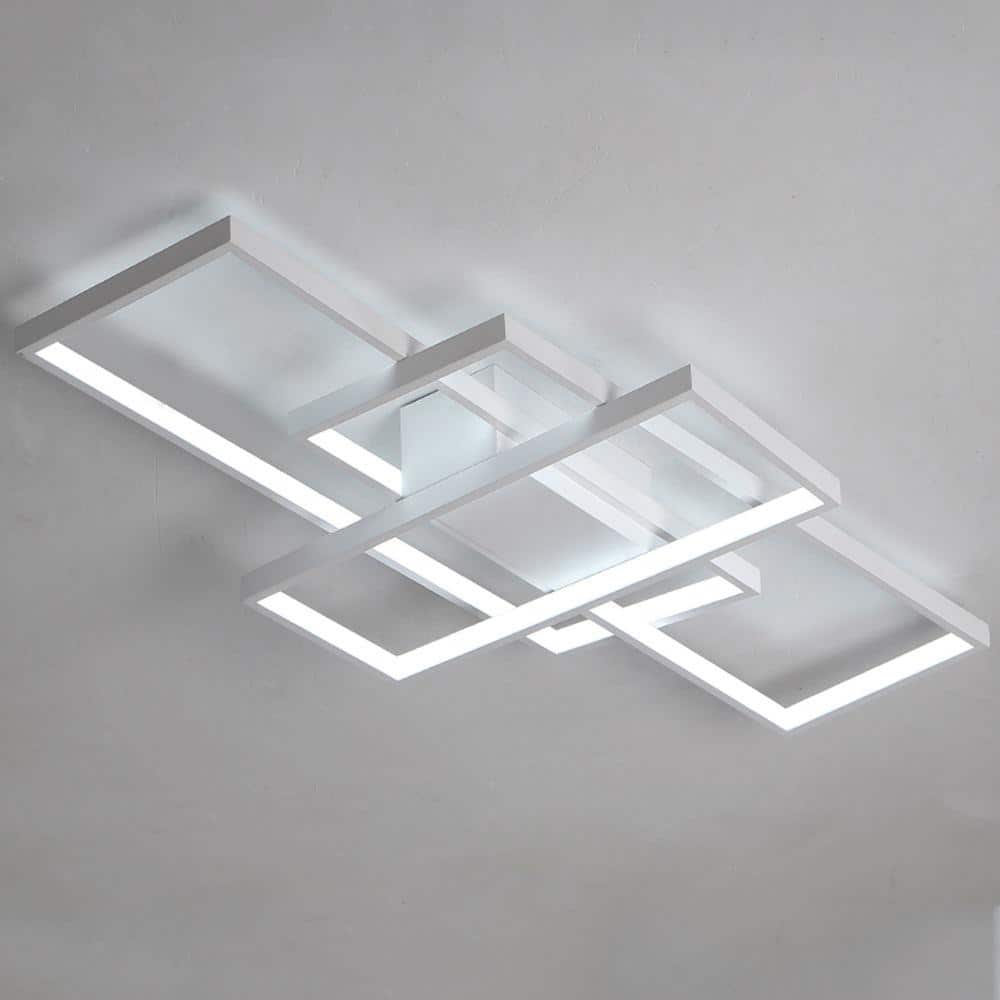 UPC 768788929554 - 35 in. 1-Light Modern White Integrated LED Square ...