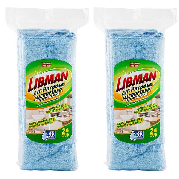 Libman 14 in. x 14 in. All-Purpose Microfiber Cloth Towels (48-Pack ...