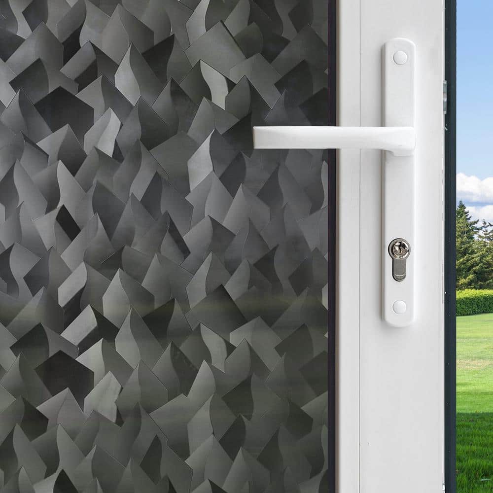Gila 36 in. W. x 78 in. L Glass Scenes Charcoal Decorative Window Film ...