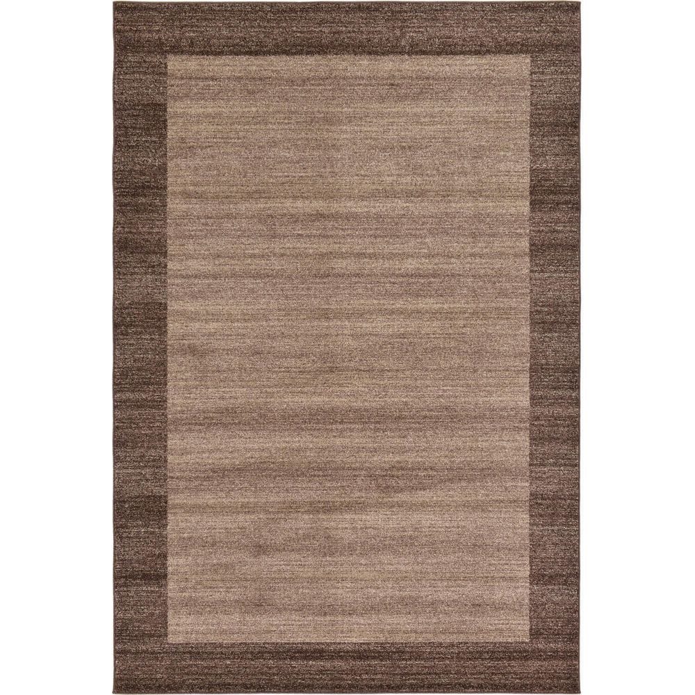 Unique Loom Del Mar Abigail Light Brown 6' 0 x 9' 0 Area Rug 3129285 ...
