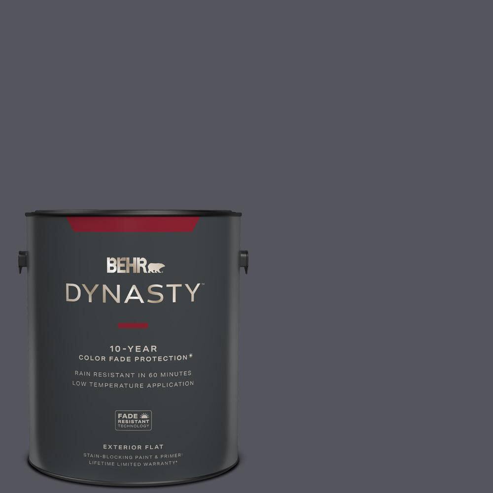 BEHR DYNASTY 1 gal. #N540-7 Coal Mine Flat Exterior Stain-Blocking ...