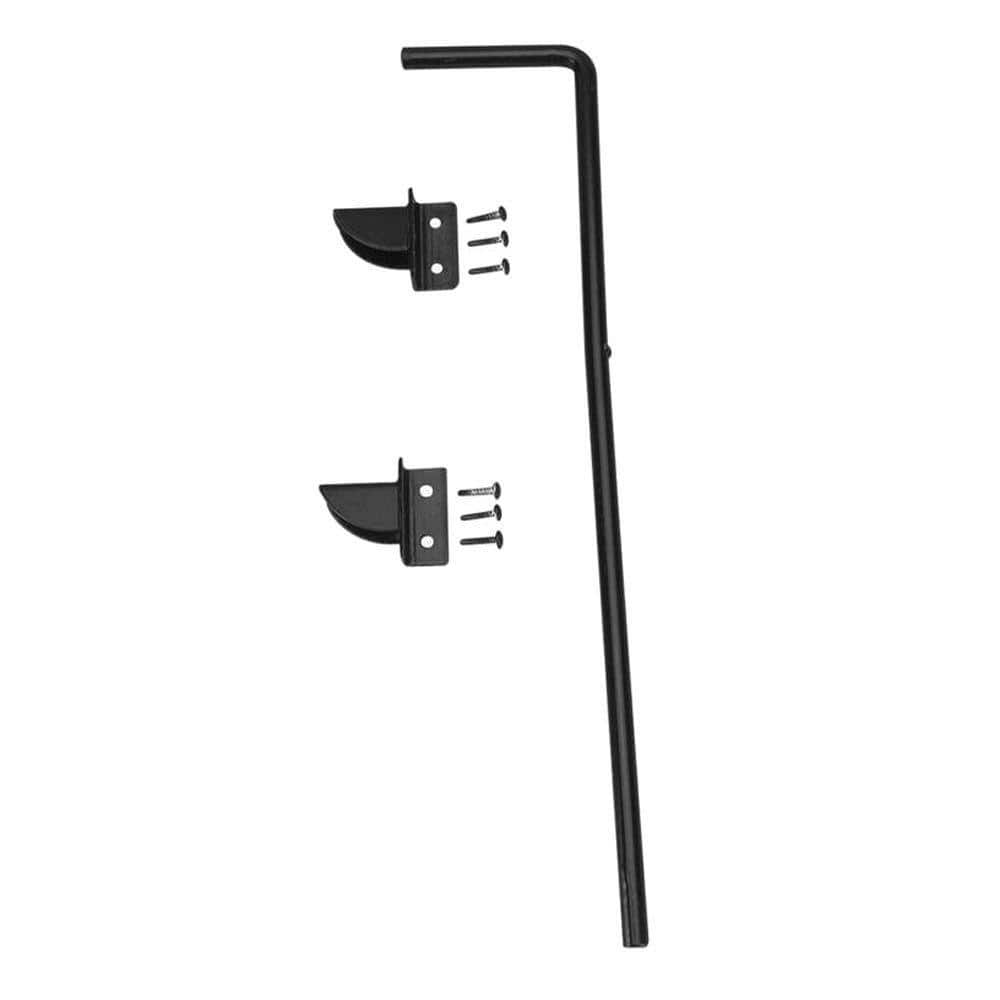 Black Steel Fence Gate Cane Bolt GCBUS - The Home Depot