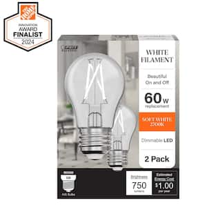 Feit Electric 60-Watt Equivalent A15 Dimmable White Filament CEC Clear ...