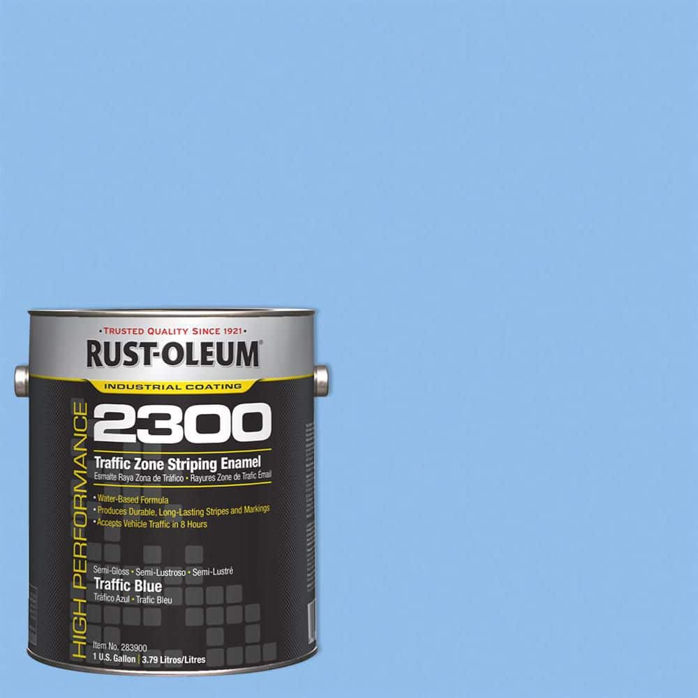 Rust-Oleum 1 gal. 2300 Semi-Gloss Blue Traffic Striping Paint (2 Pack ...
