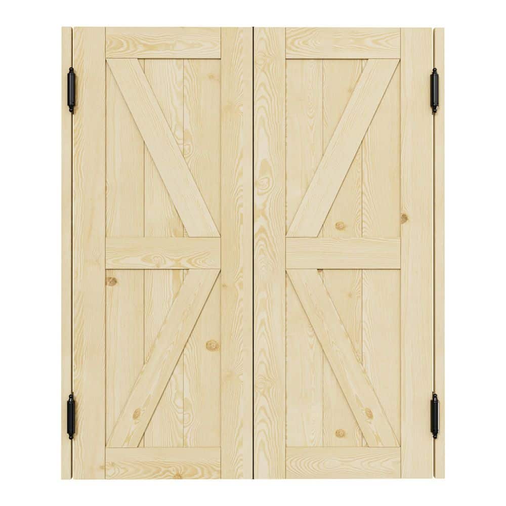 ARK DESIGN Cafe Door 36 in. x 42 in. Double Panel Unfinished Indoor ...