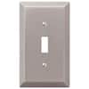 AMERELLE Metallic 1 Gang Toggle Steel Wall Plate - Brushed Nickel ...