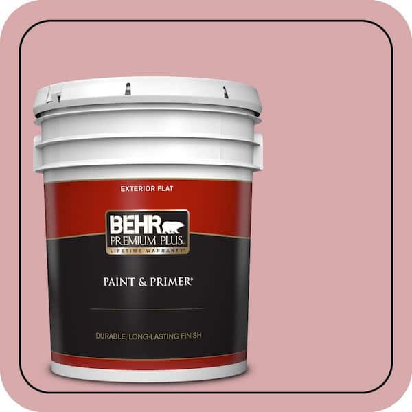 BEHR PREMIUM PLUS 5 gal. #S140-3 Berry Crush Flat Exterior Paint ...