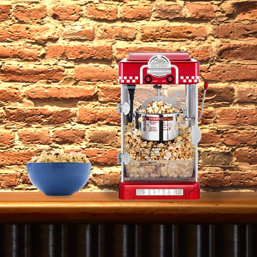 GREAT NORTHERN Little Bambino 300-Watt 2.5 oz. Popcorn Machine with All ...