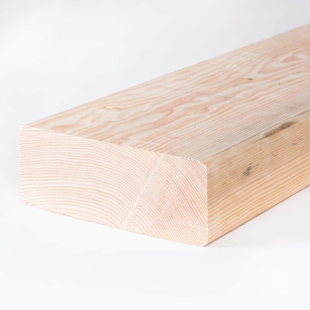4 in. x 10 in. x 8 ft. #2/BTR Green Douglas Fir Untreated Timber Lumber ...