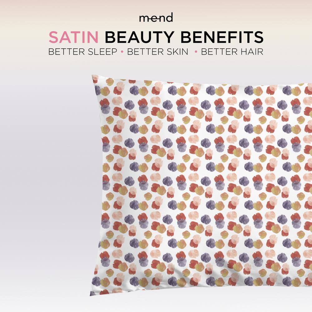Abstract Floral Satin Standard Pillowcase MEND-PC-SATTXHR-SQ-AF - The ...