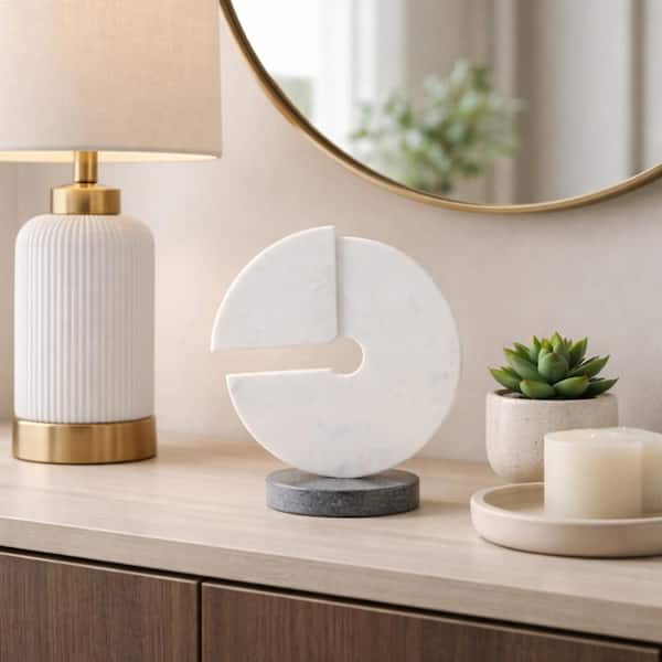 Reviews for Liv & Skye White/Black 10 in. x 11 in. Stone Marble ...