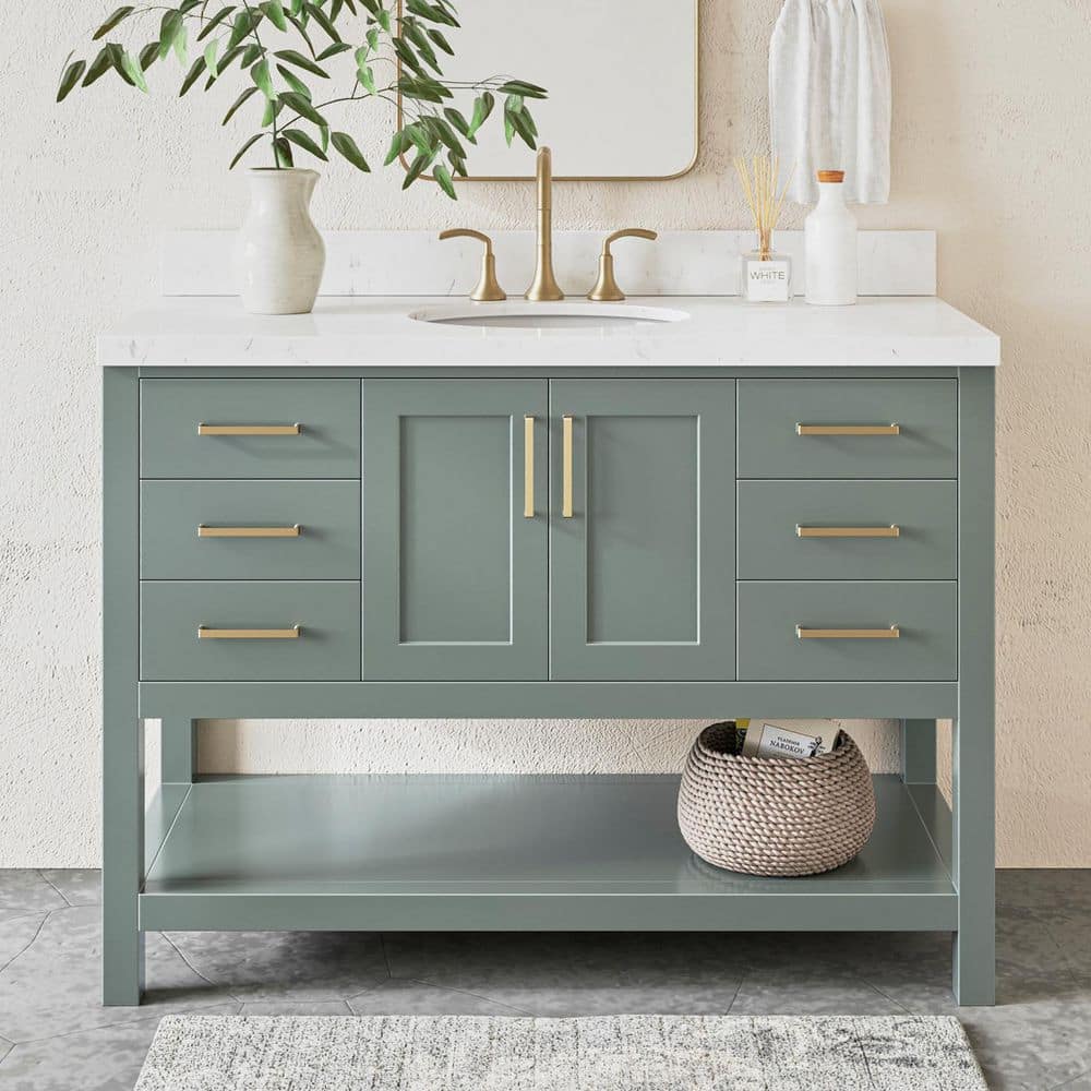 ARIEL Magnolia 48in. Single Sink Freestanding Bathroom Vanity Bathroom ...