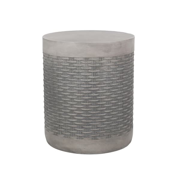 Lightweight Concrete Series Natural Frame Color Round Basket Weave ...