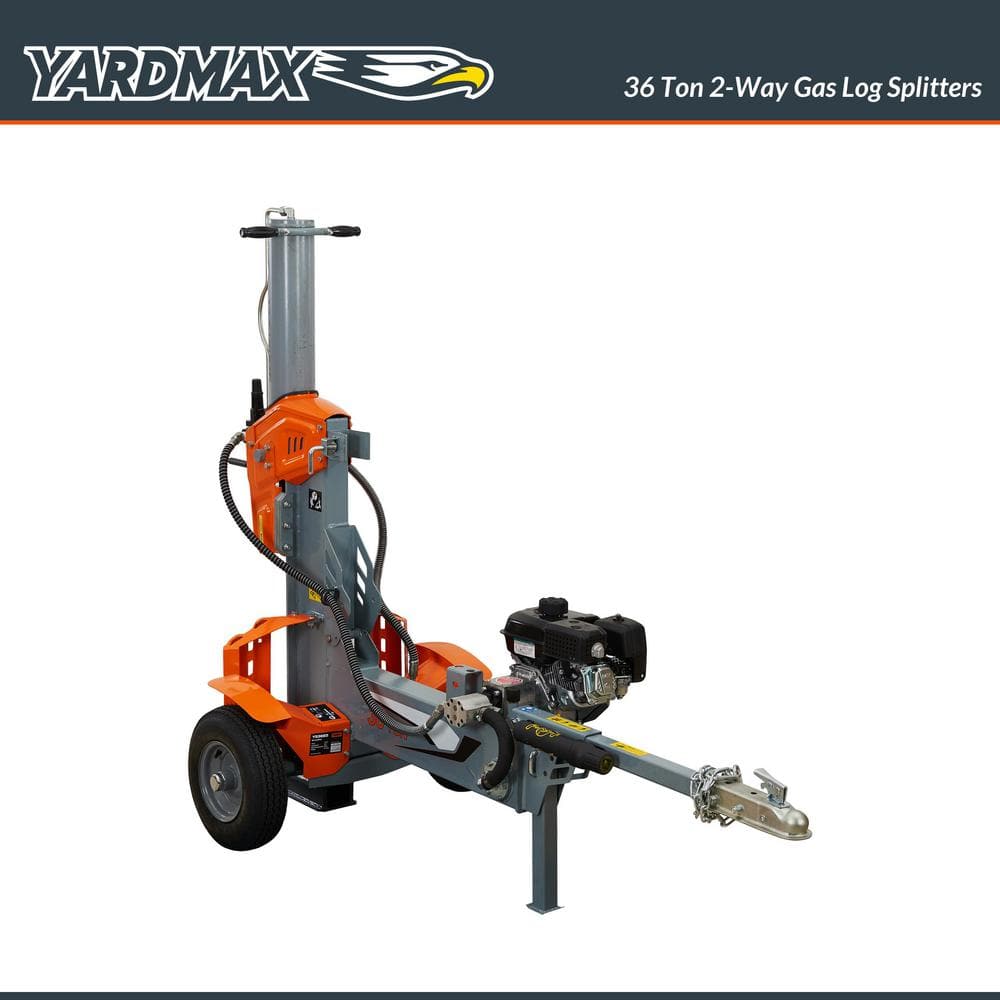 YARDMAX 36 Ton 208cc Gas 2-Way Half Beam Briggs and Stratton Engine ...