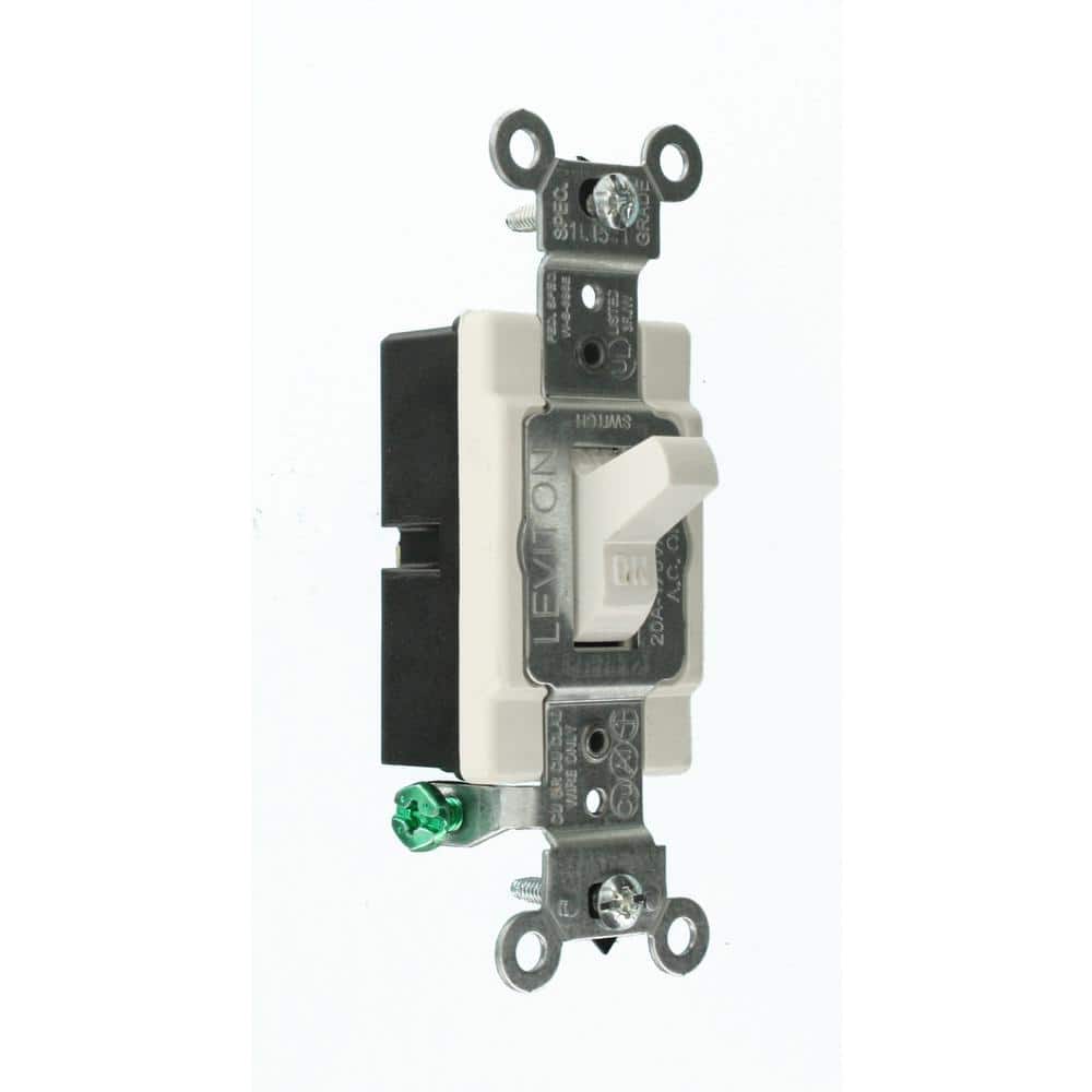 Leviton 20 Amp Single-Pole AC Quiet Toggle Switch, White – eX-tremes