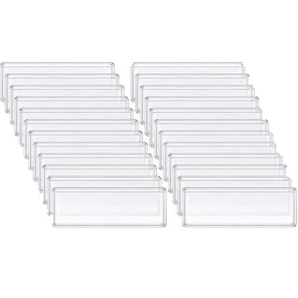 Adhesive Shelf Tag Clear Index Card Pockets Plastic Drawers File ...