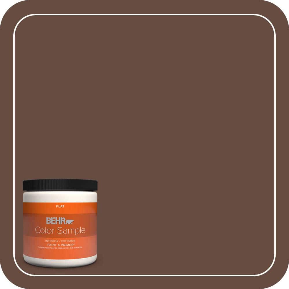 BEHR PREMIUM PLUS 8 oz. #770B-7 Chocolate Sparkle Flat Interior ...