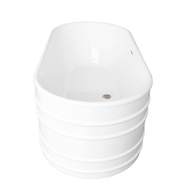 DreamLine Infinity Z 67 in. x 30 in. Freestanding Acrylic Soaking ...