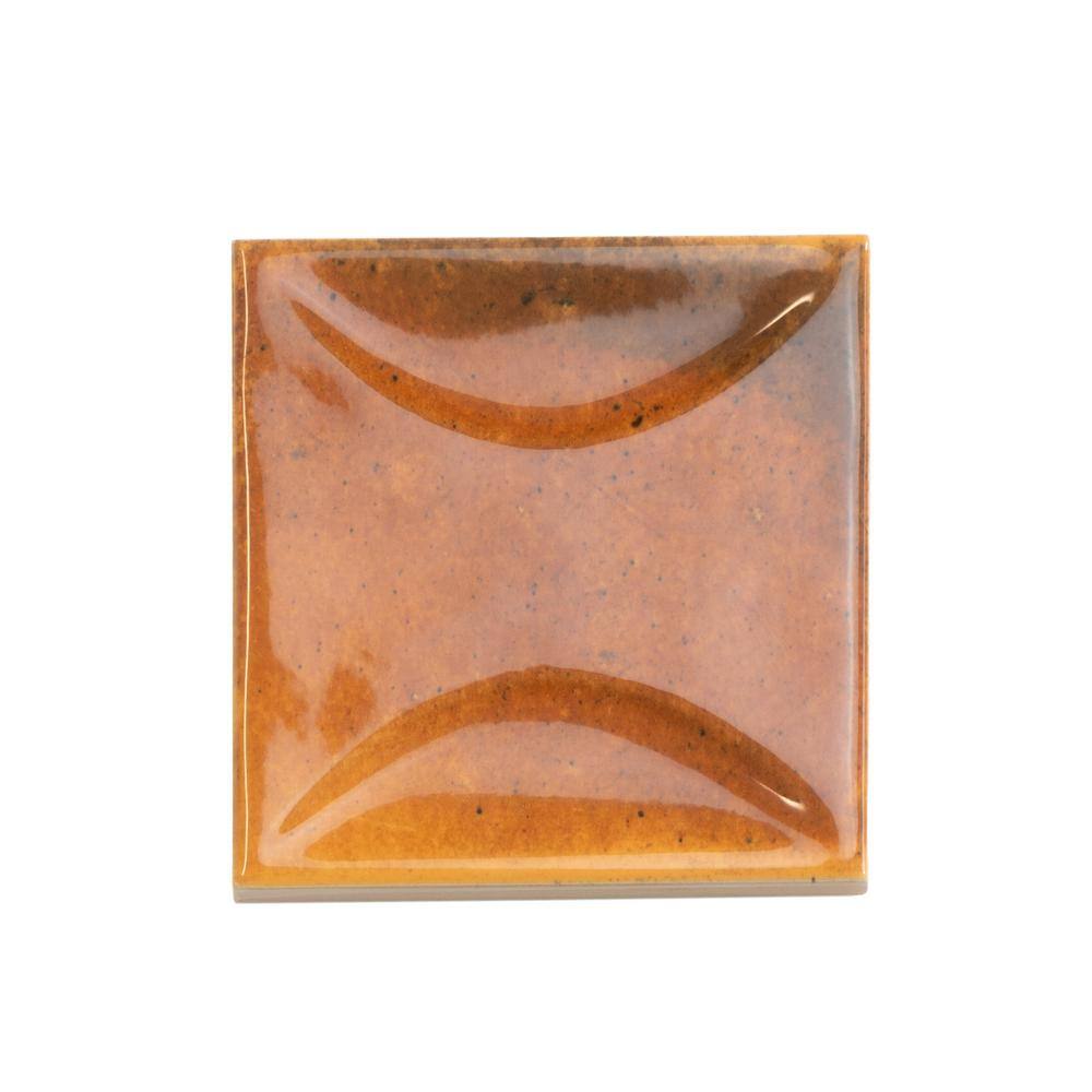 Apollo Tile Antiek Red 3.94 in. x 0.31 in. Glossy Ceramic Square Deco ...