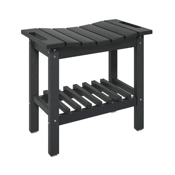 Tenleaf Plastic Outdoor Shower Bench with Handles and Non-Slip Feet ...
