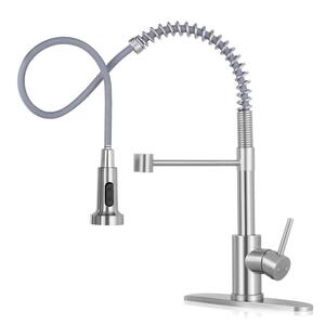 MTTCLE Single Handle Pull Down Sprayer Kitchen Faucet with Pull Out ...