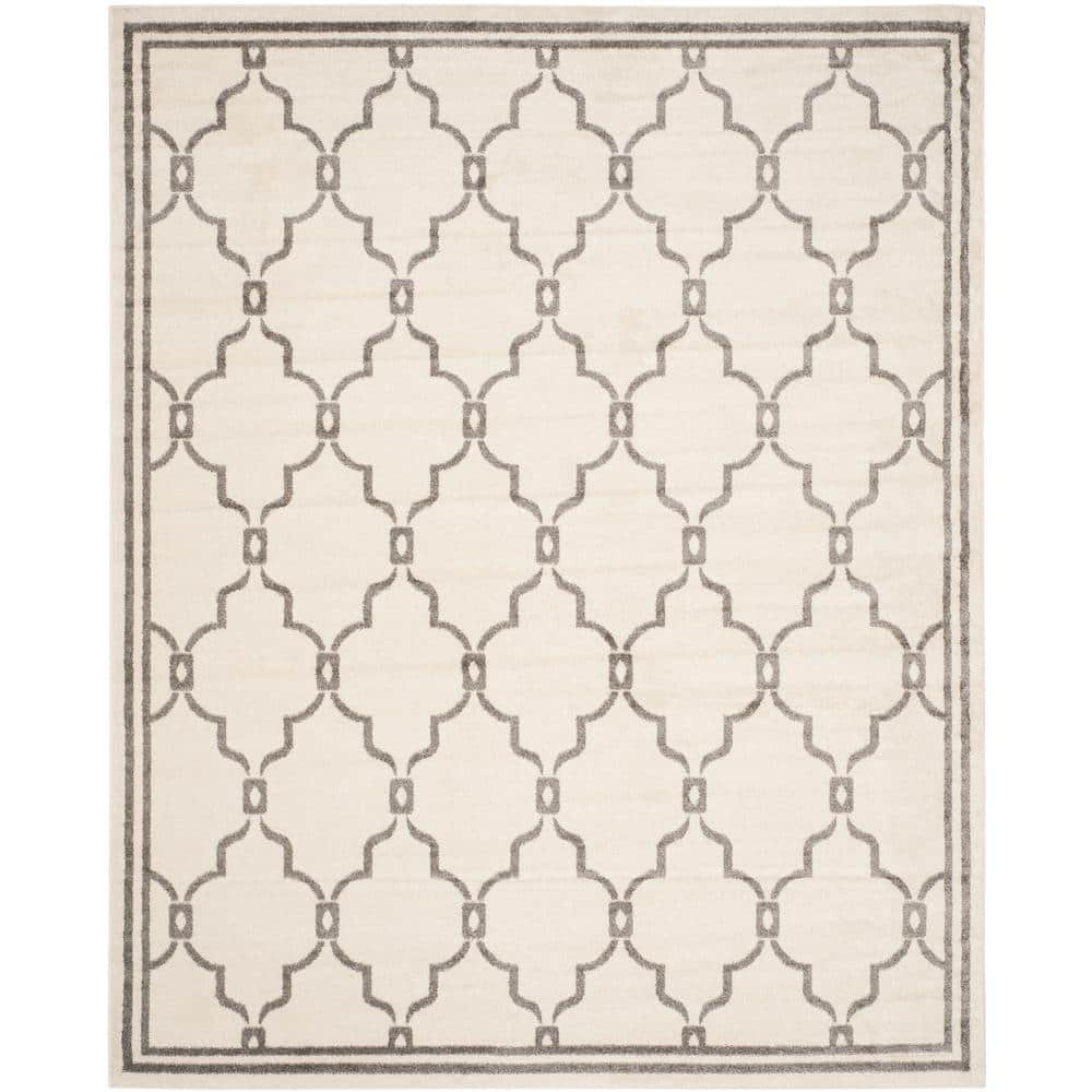 SAFAVIEH Amherst Ivory/Gray 8 ft. x 10 ft. Geometric Diamond Area Rug ...