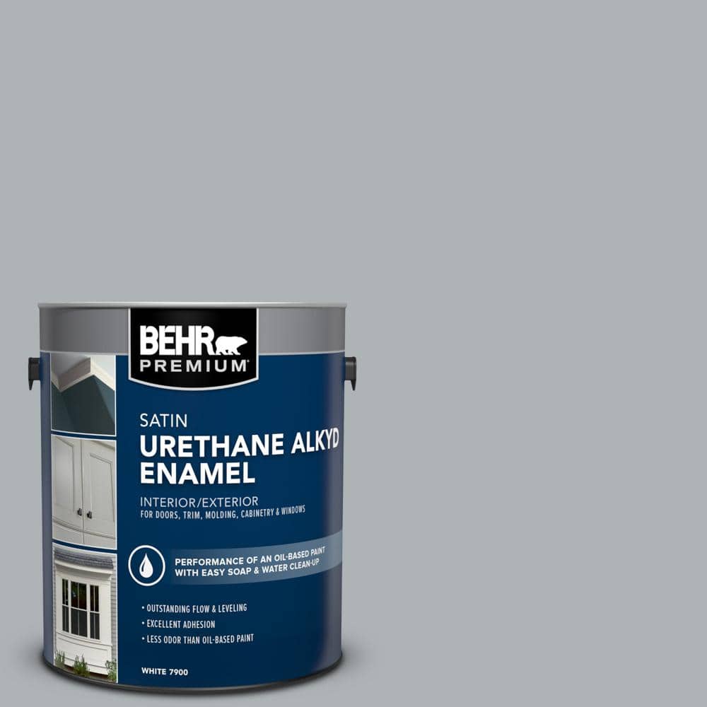 BEHR PREMIUM 1 gal. #N510-3 Stargazer Urethane Alkyd Satin Enamel ...