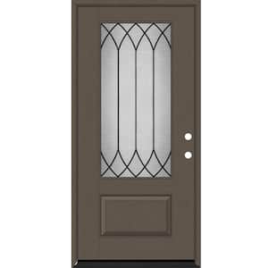 Steves & Sons Regency 36 in. x 80 in. 3/4-Lite Spire Decorative Glass ...