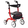 Drive Medical Nitro Euro Style Rollator Rolling Walker, Red RTL10266 ...