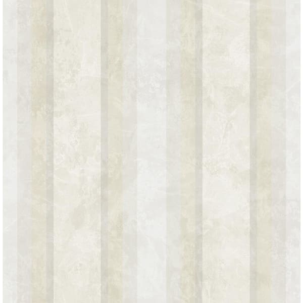 CASA MIA Marbled Stripe Ivory and Grey Paper Non-Pasted Strippable ...