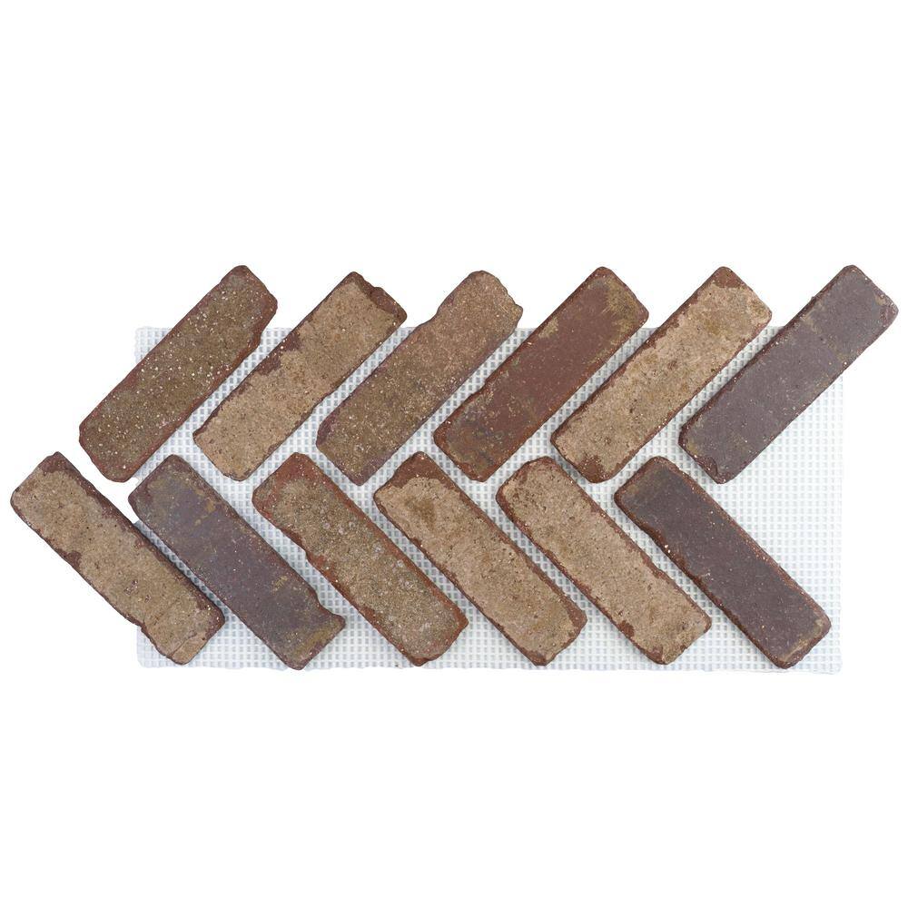 Old Mill Brick 28 in. x 12.5 in. x 0.5 in. Brickwebb Cafe Mocha Thin ...