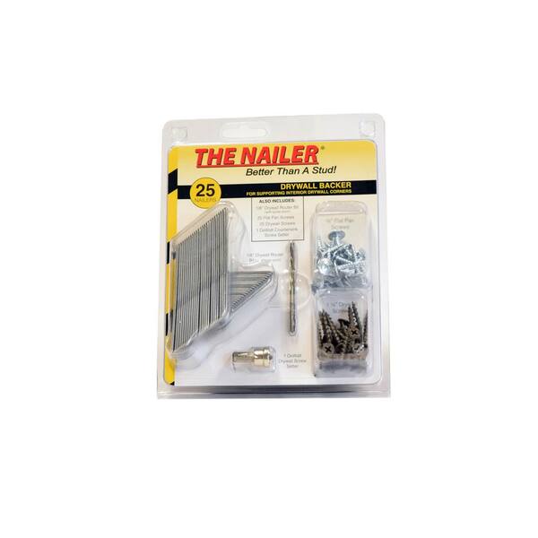 THE NAILER Drywall Backer Clip Kit (25-Pack) Clam Shell - The Home Depot