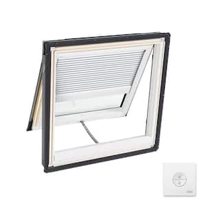 VELUX 21 x 26-7/8 in. Solar Powered Fresh Air Venting Deck-Mount Skylight with Laminated Low-E3 ...