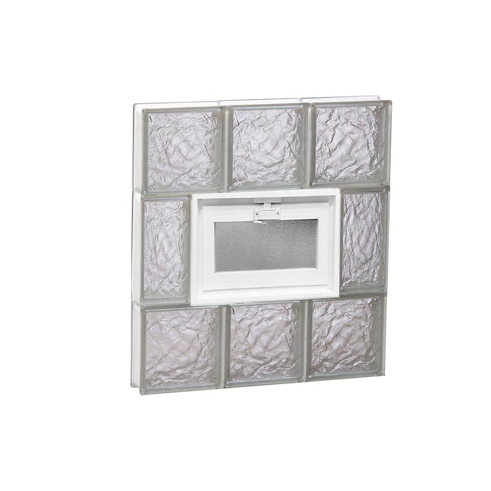 Clearly Secure 17.25 in. x 19.25 in. x 3.125 in. Frameless Ice Pattern ...