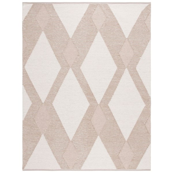 SAFAVIEH Natura 8 ft. x 10 ft. Natural/Ivory Abstract Diamond Area Rug ...