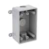 Commercial Electric 1-Gang Non-Metallic Weatherproof Box with (3) 1/2 ...