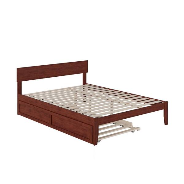 AFI Boston Walnut Queen Bed with Twin Extra Long Trundle AG8111144 ...