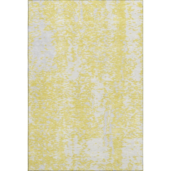 Addison Rugs Mayfield Premium Machine Washable Abstract AMF949 Yellow 8 ...